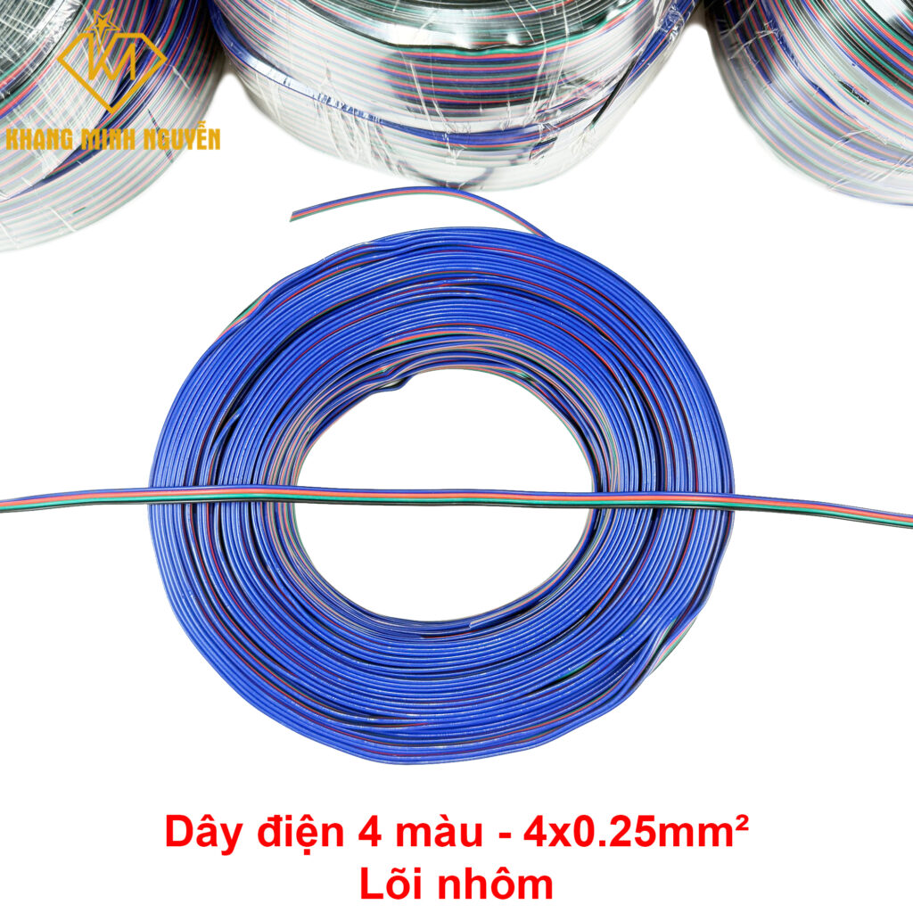 Dây điện 4 màu - dây điện 4pin dùng cho đèn led