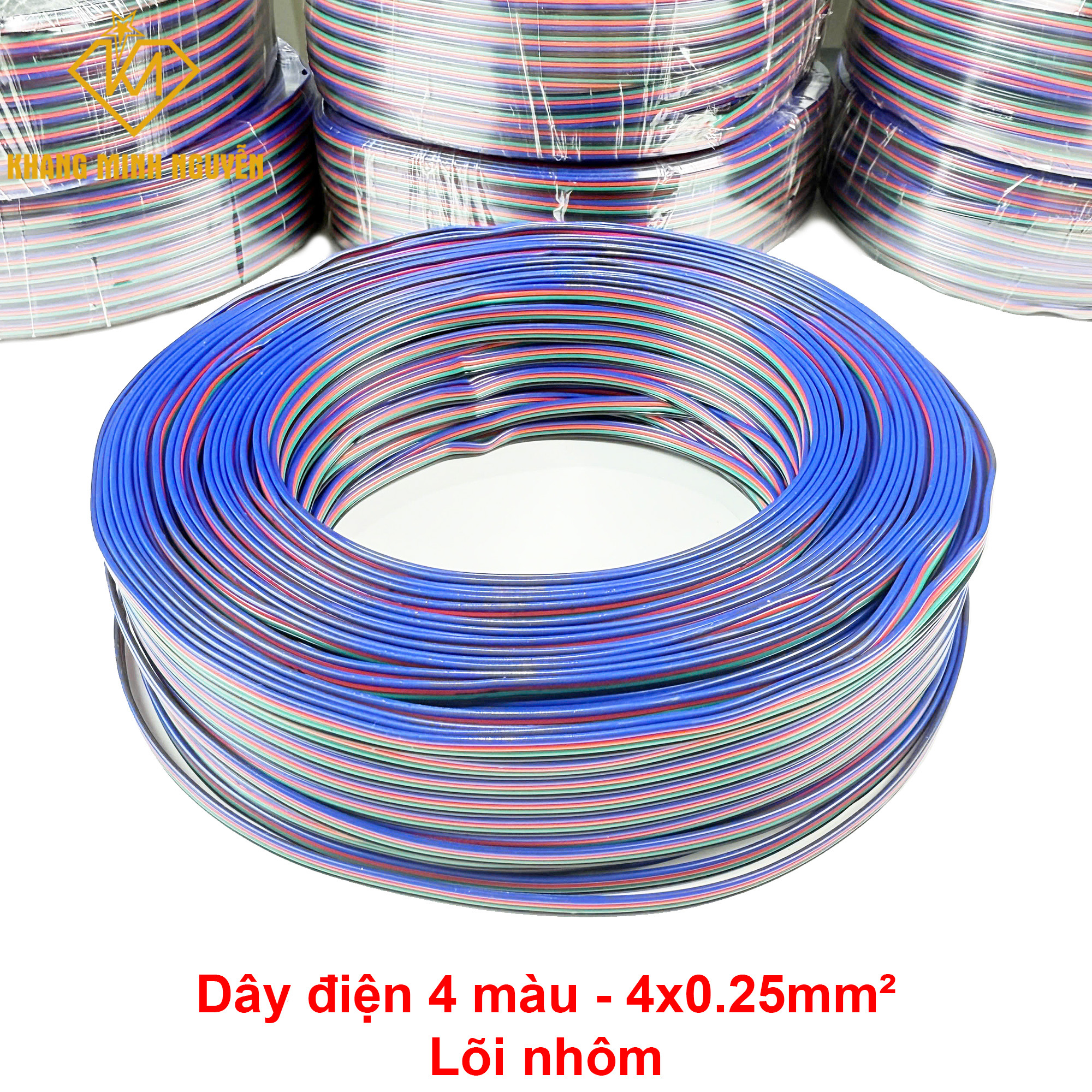 Dây điện 4 màu - dây điện 4pin dùng cho đèn led