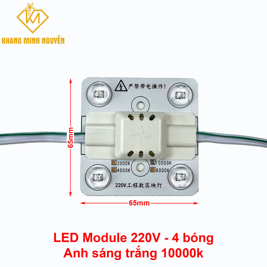 LED module 220V 4 bóng siêu sáng sử dụng nguồn 220V trực tiếp