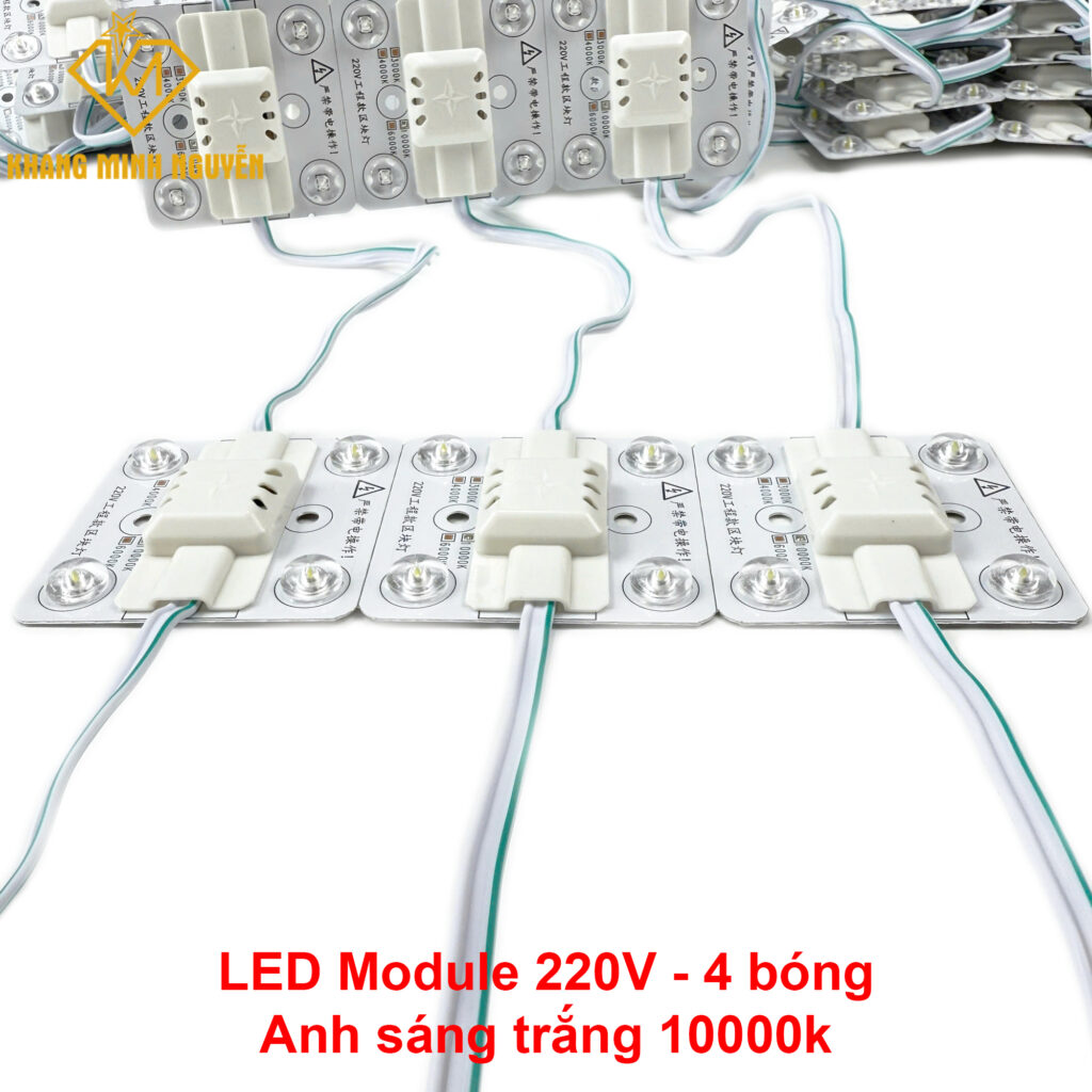 LED module 220V 4 bóng siêu sáng sử dụng nguồn 220V trực tiếp