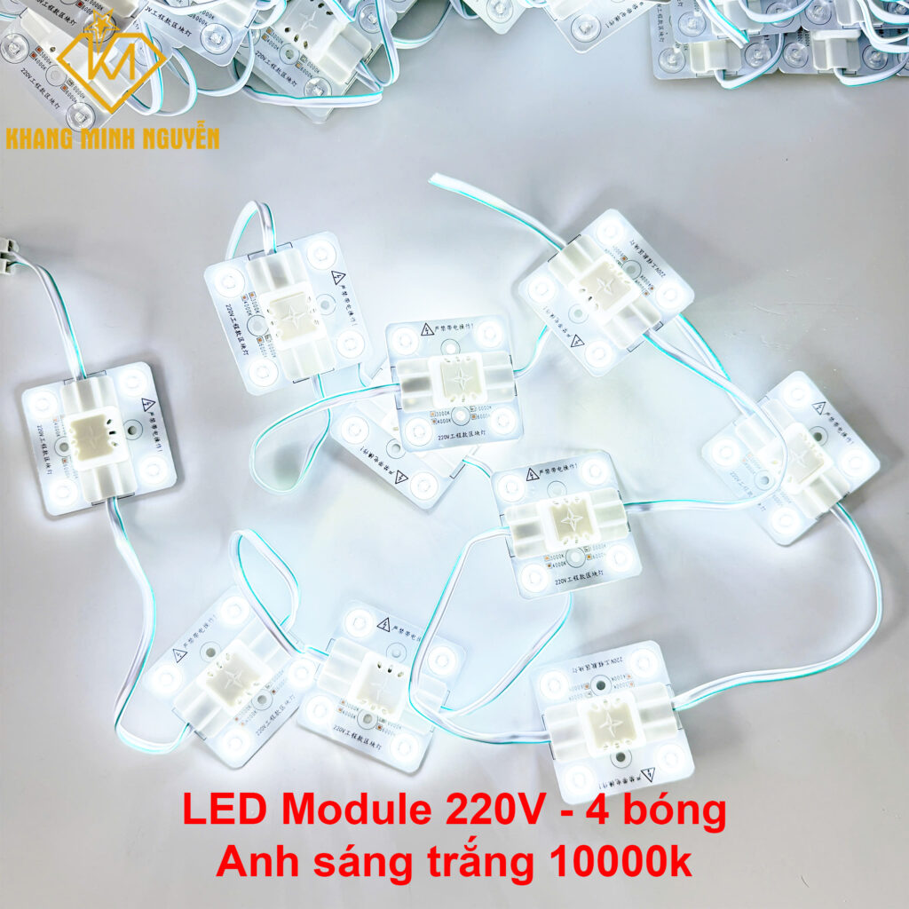 LED module 220V 4 bóng siêu sáng sử dụng nguồn 220V trực tiếp