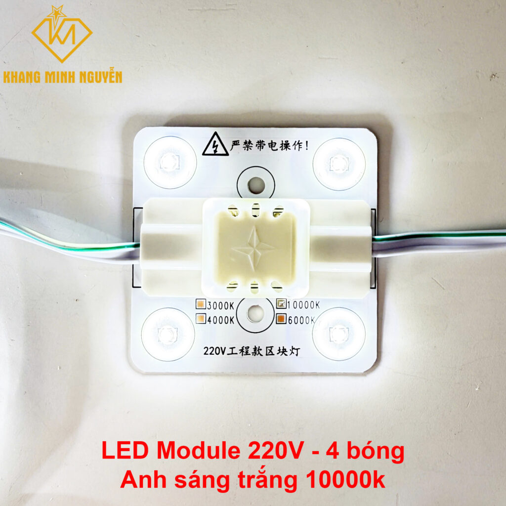 LED module 220V 4 bóng siêu sáng sử dụng nguồn 220V trực tiếp